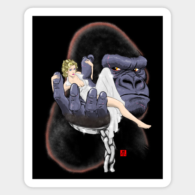 King Kong And Ann Darrow King Kong Sticker Teepublic